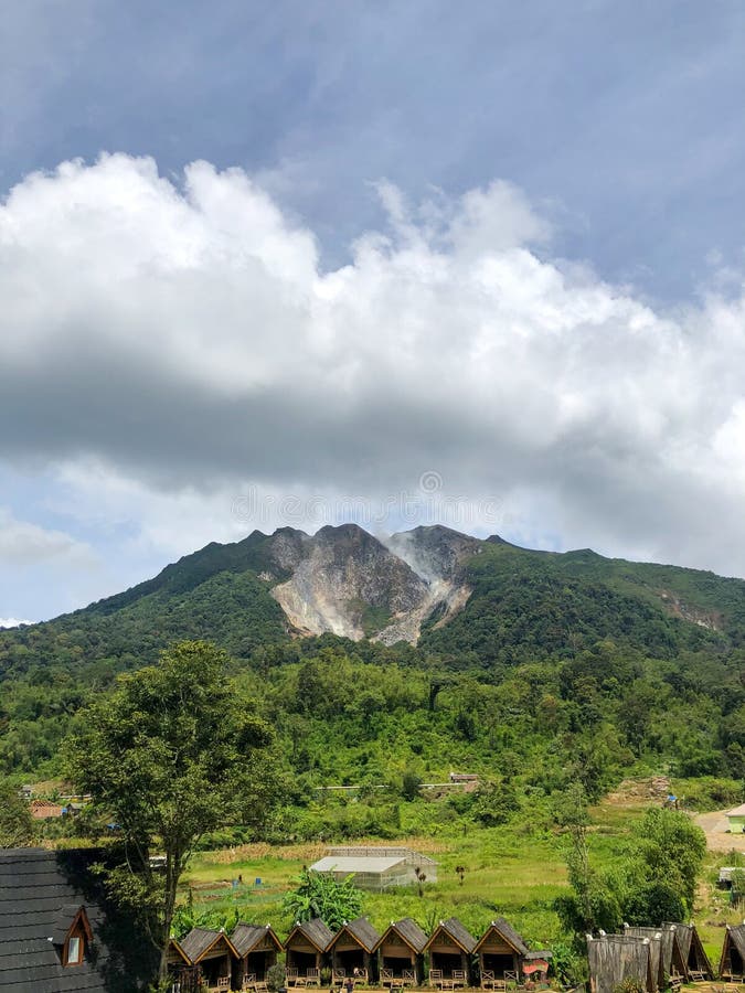 Mount Sibayak is One of the Volcanoes in the Karo Highlands Stock Photo ...