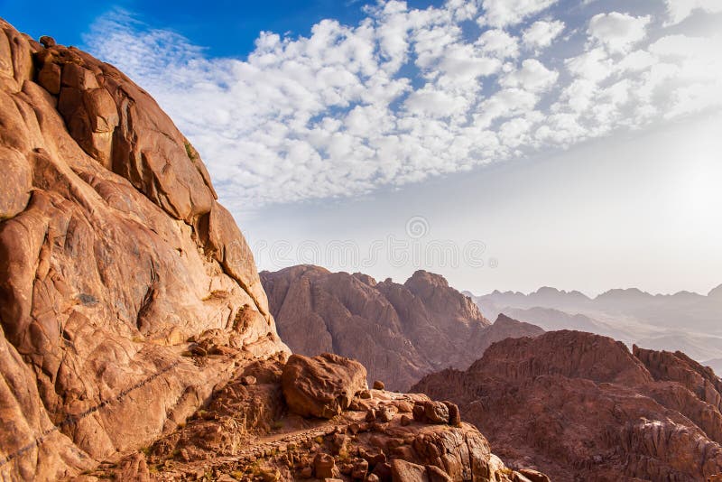 Mount Sinai in Egypt stock photo. Image of morning, formation - 92963654