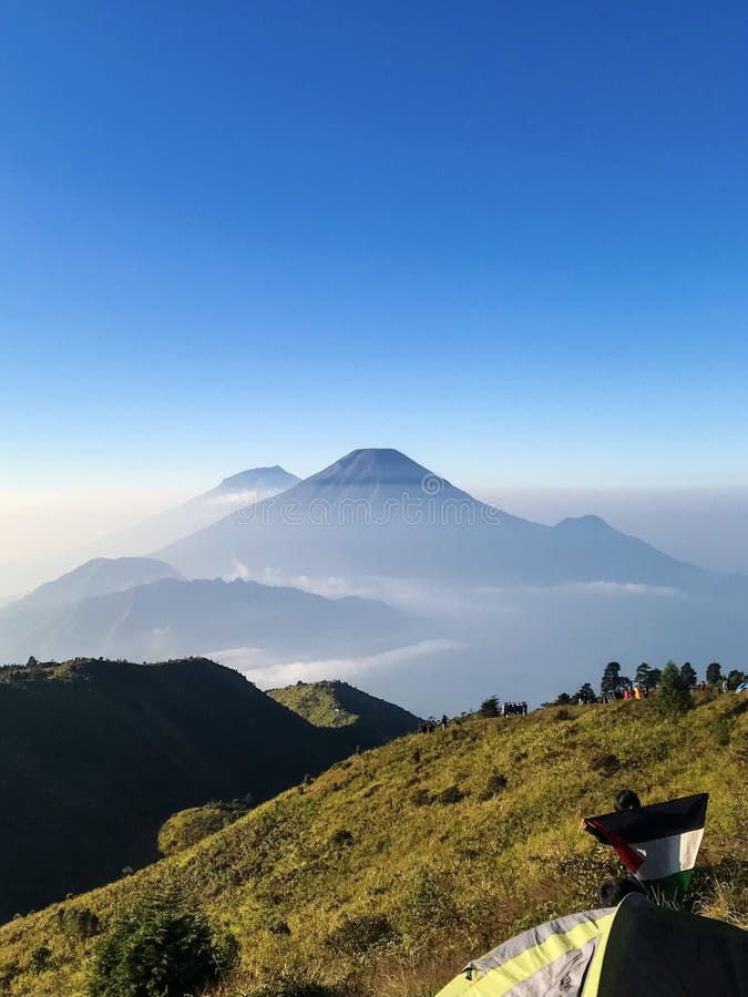 Mount Sindoro and Mount Sumbing Stock Photo - Image of grassland, wonosobo: 275880734