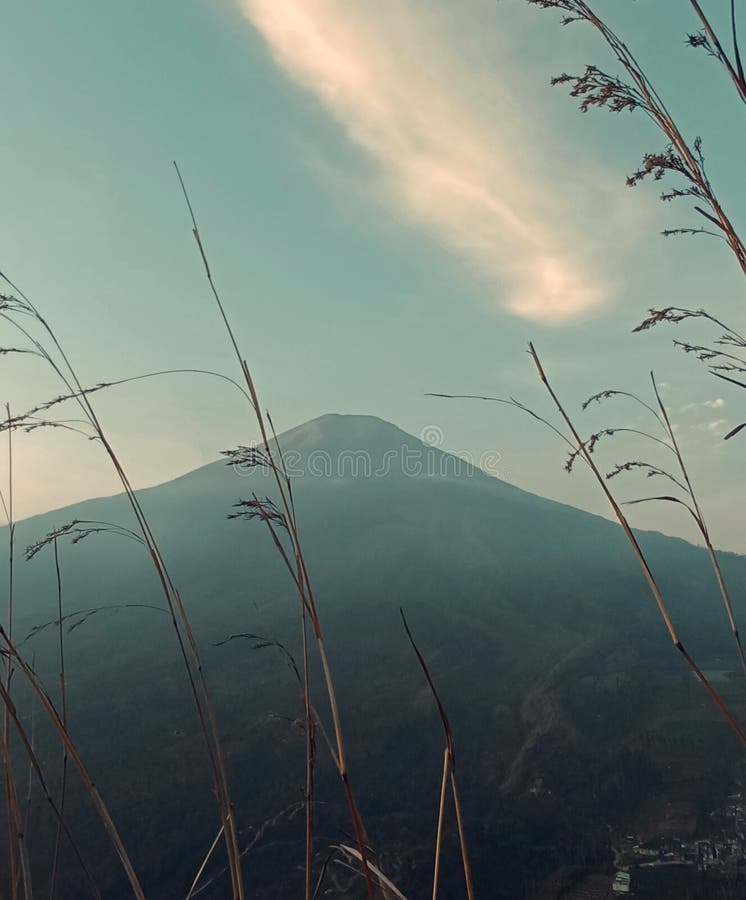 Mount Sindoro Which is Clearly Visible in the Morning with a Cool ...