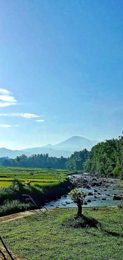Mount Slamet One of the Highest Mountains in Java Stock Image - Image ...
