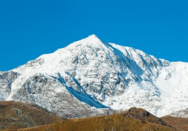 Mount Snowdon stock image. Image of peak, snow, mount - 22507875