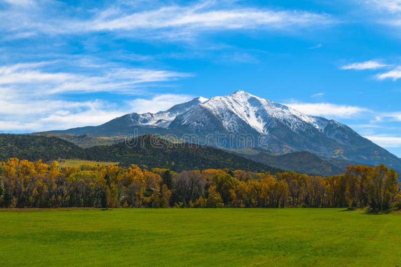 Mount Sopris Elk Mountains Colorado - Fall Colors Stock Image - Image ...