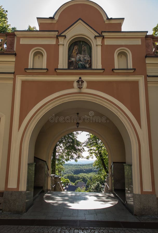 Mount St. Anna in Poland, the Gate To the Monastery and the Basilica ...