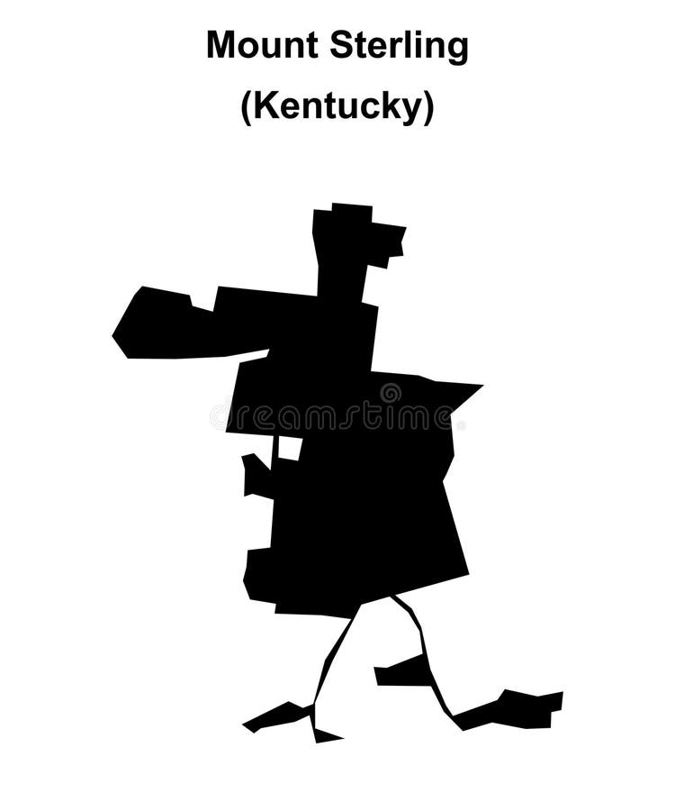 Mount Sterling outline map stock vector. Illustration of territory - 387340831