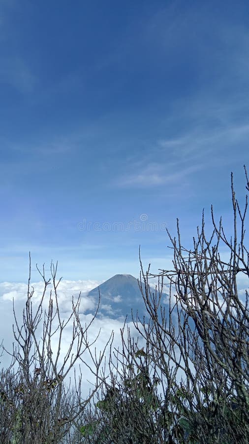 Mount sumbing view stock photo. Image of mountain, view - 111604184