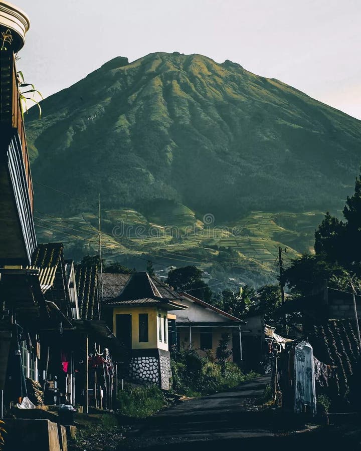 Mount Sumbing is One of the Most Epic Mountains in Central Java. Stock ...