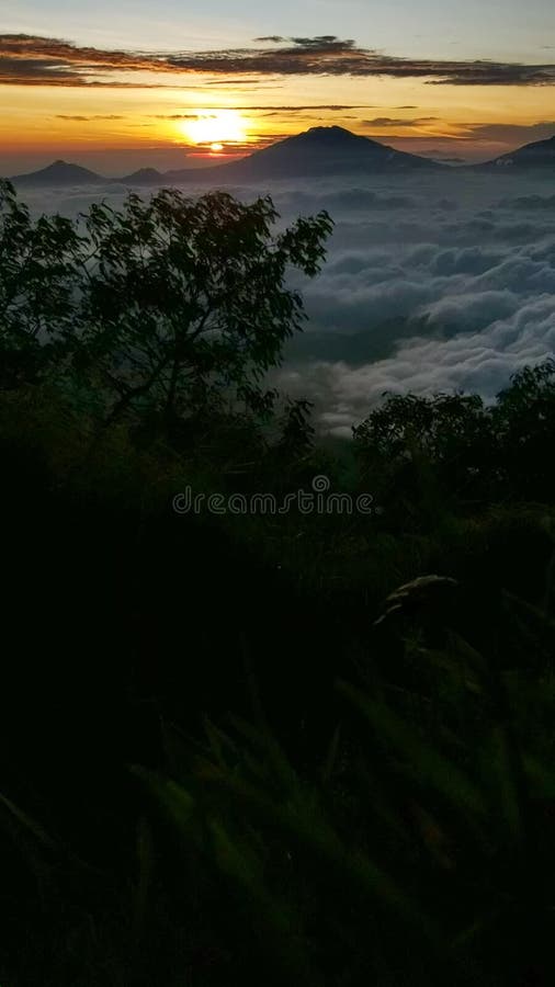 Mount Sumbing Sunrise S Hyperlapse Video Stock Footage - Video of three ...