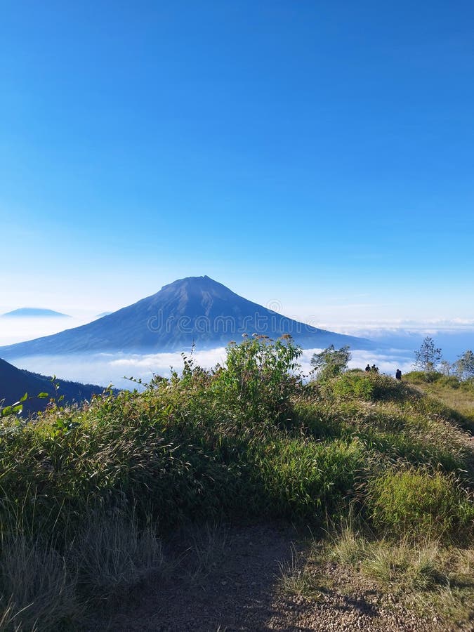 Mount sumbing view stock photo. Image of mountain, view - 111604184