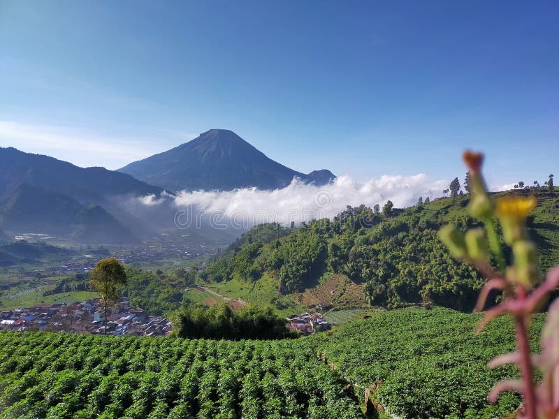 Mount Sumbing, the Third Highest Mountain in Central Java Stock Photo ...