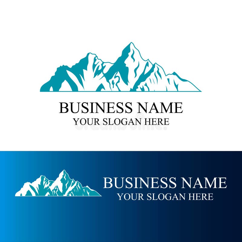 Mount and Sun Abstract Symbol Logo Stock Illustration - Illustration of ...