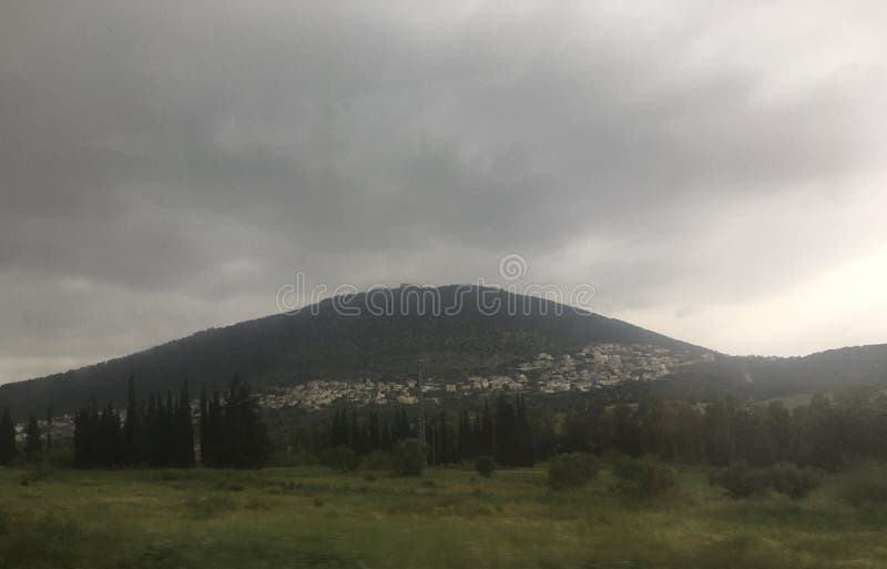 Mount Tabor in April in Israel. Stock Photo - Image of jesus, mountain ...