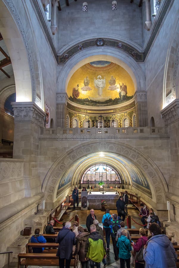 Mount Tabor. Israel. January 27, 2020: Interior Of The Transfiguration ...