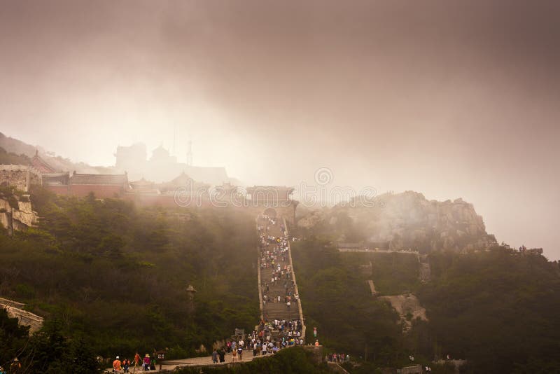 Mount Tai stock photo. Image of fuzzy, forest, overlook - 25933882