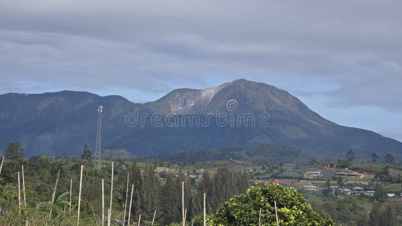 Mount Talang Around Kerinci Seblat National Park Stock Image - Image of ...
