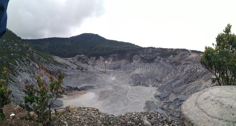 Mount Tangkubanperahu Crater, Subang, West Java Stock Photo - Image of ...
