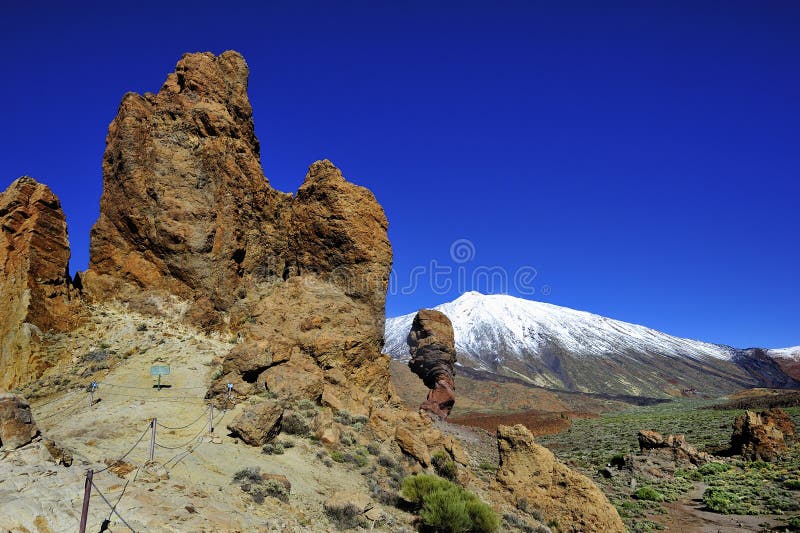 Mount Teide stock image. Image of teide, rocks, shrubs - 42641249