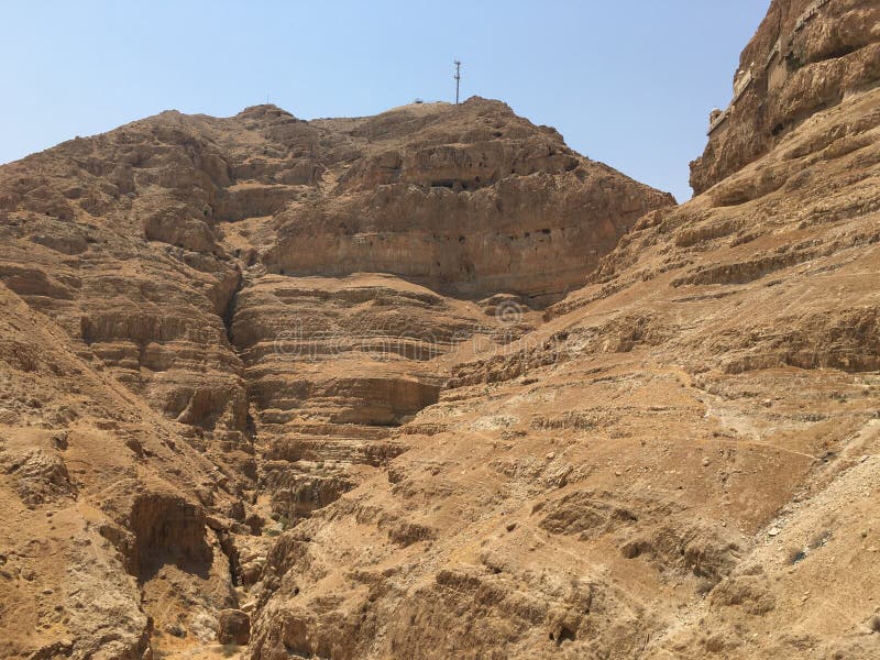 Mount of Temptation in Palestine. Stock Image - Image of jordan, valley ...