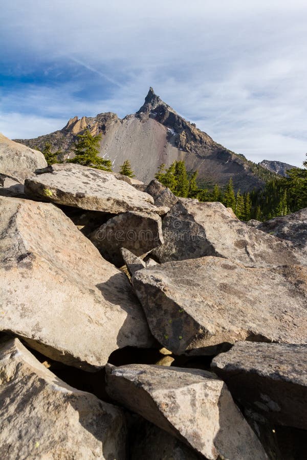 Mount Thielsen, Oregon stock photo. Image of exercise - 134479234