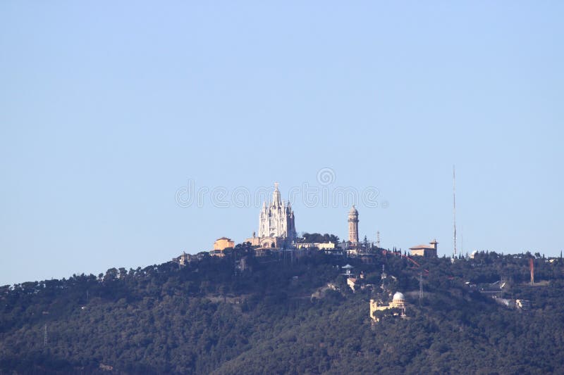 Mount Tibidabo stock photo. Image of landmark, trees - 21037558