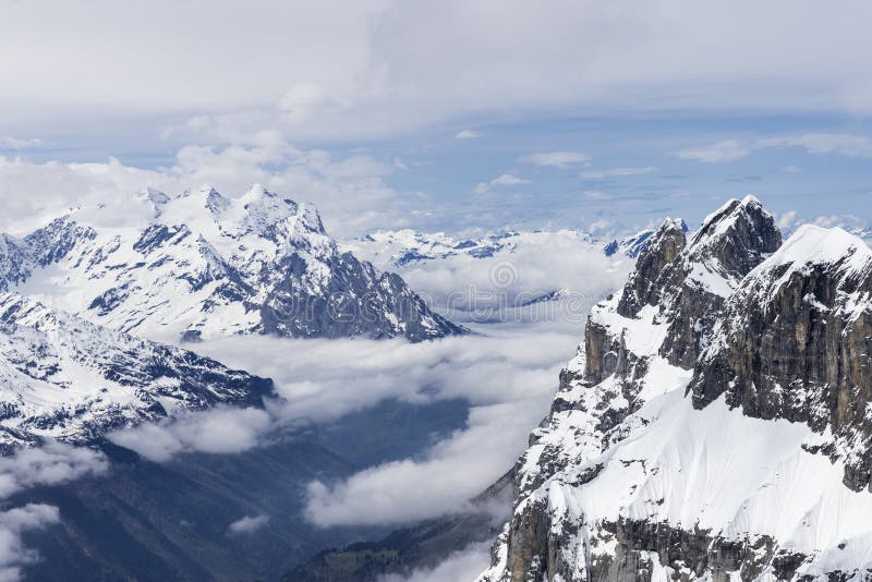 Mount Titlis in Engelberg Switzerland Stock Photo - Image of slope ...