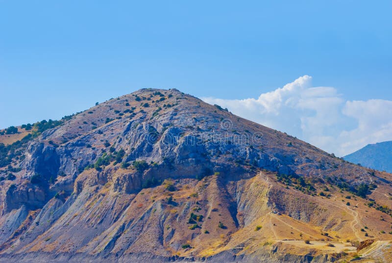 Mount Under Blue Cloudy Sky Stock Photo - Image of conical, blue: 315066632
