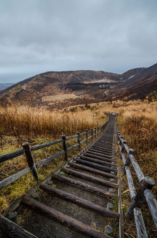 Mount. Usu ropeway. editorial stock image. Image of geological - 101862684