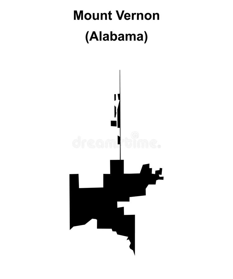 Mount Vernon outline map stock illustration. Illustration of ...