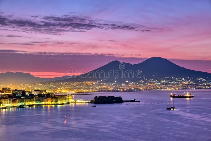 Mount Vesuvius and the Gulf of Naples Stock Photo - Image of ocean ... Mount Vesuvius and the Gulf of Naples Stock Photo - Image of ocean ...