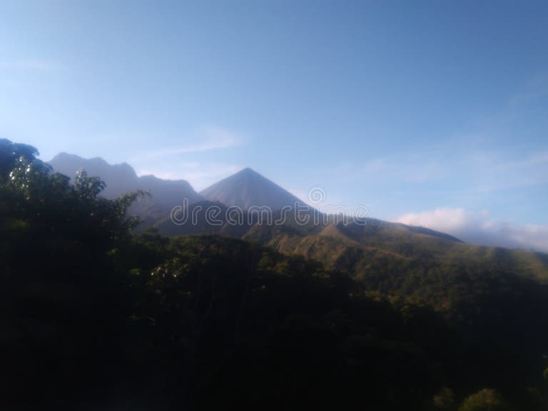 Mount vulcano mountain stock photo. Image of dawn, mist - 222241574