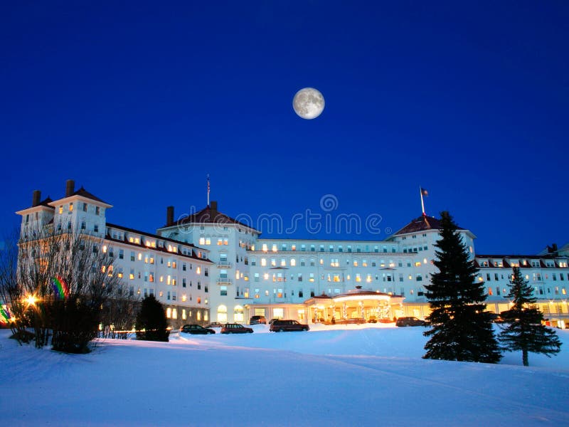 Mount Washington Hotel stock image. Image of frosty, snow - 1298195