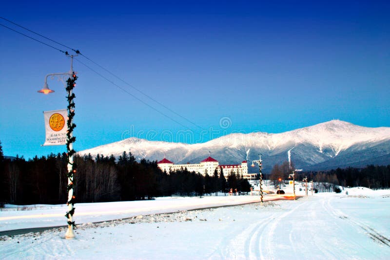 Mount Washington Hotel stock image. Image of frosty, snow - 1298195