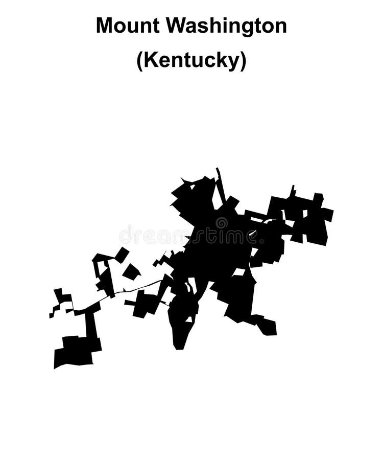 Mount Washington Outline Map Stock Vector - Illustration of isolated ...