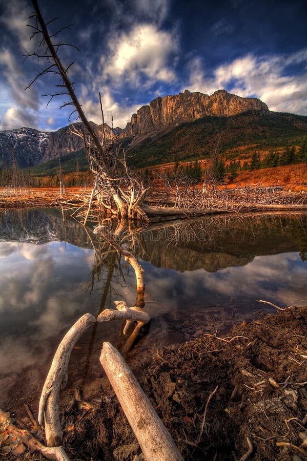 Mount Yamnuska Hiking View stock image. Image of hike - 35576565