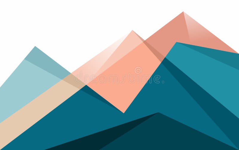 Mountain Abstract Wall Art Landscape Geometric Design Vector Background ...