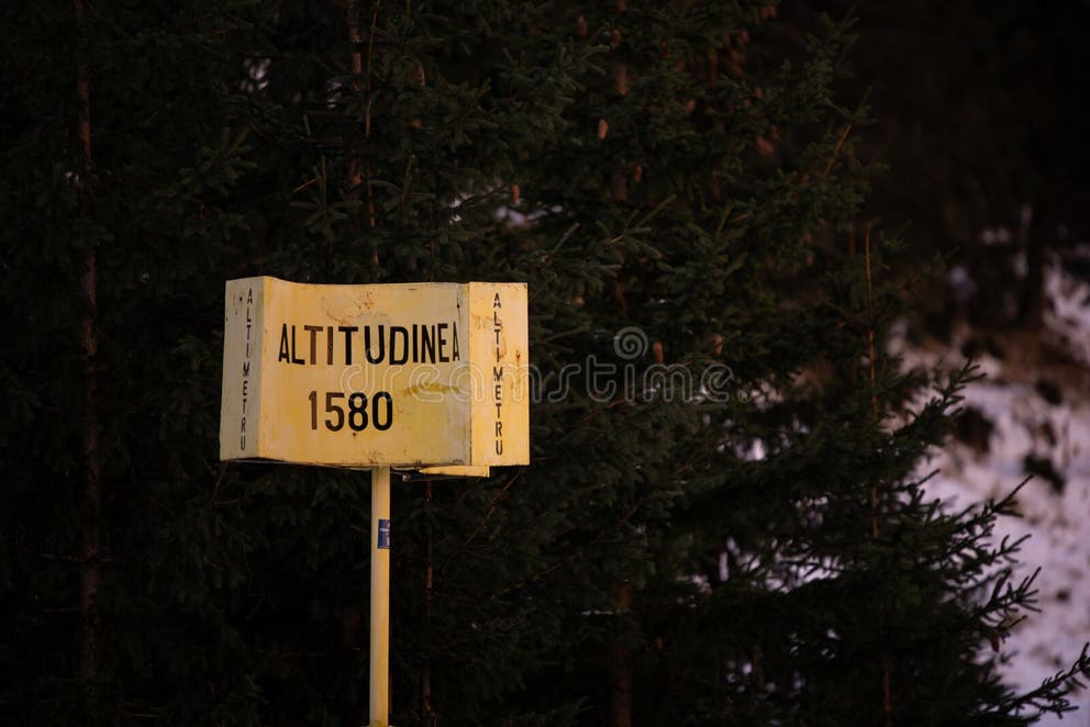 Mountain Altitude Indicator. Information Panel in the National Park ...