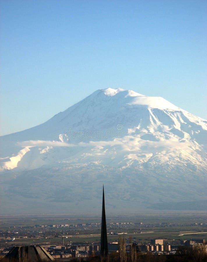 Territory of Etchmiadzin Cathedral, View Mountain Ararat, Masis on ...