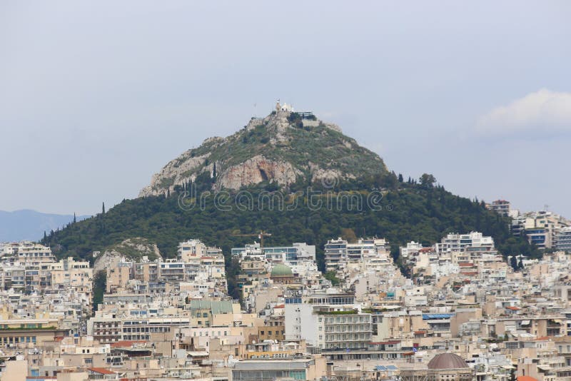 Mountain of Athens stock photo. Image of touristic, city - 54643946