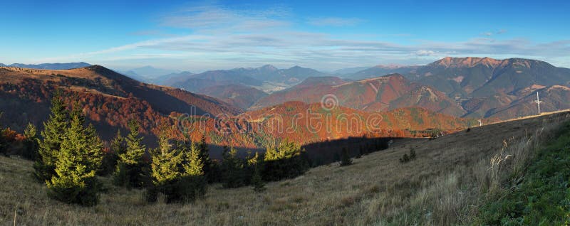 Mountain Autumn Landscape of Stoos with Green Grass, Lake Aegeri and ...