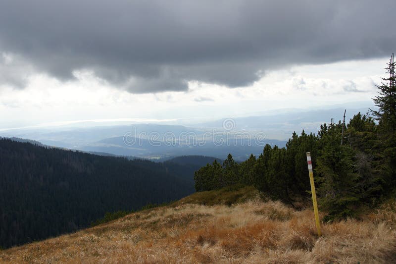 Babia Hora 1725 M in Clouds, Orava Stock Image - Image of pavol ...