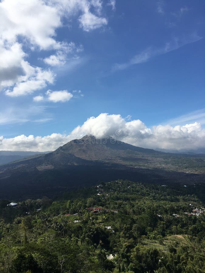 Mountain Batur view stock photo. Image of bali, batur - 266466480