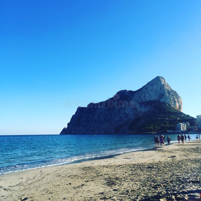 Mountain and beach photo editorial photo. Image of spain - 148629756