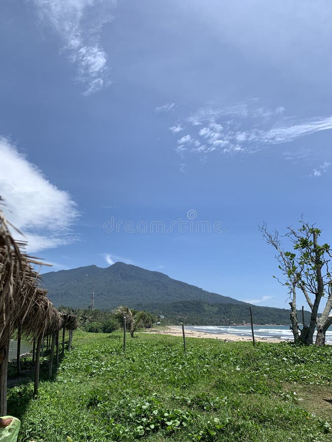 Mountain, Beach, and the Sky Stock Image - Image of beach, mountain ...