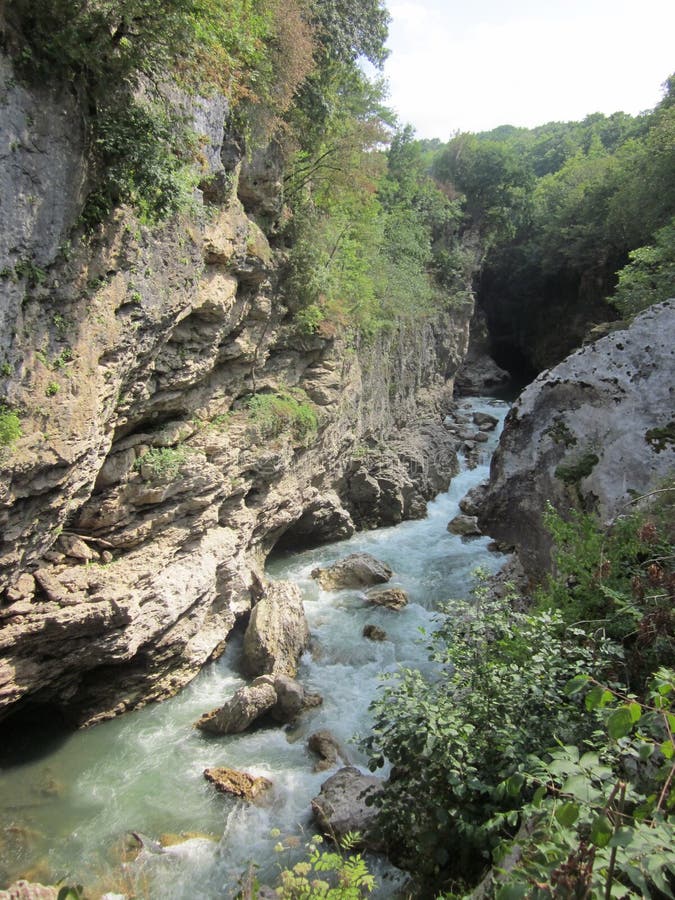 Mountain River in the Caucasus. Stock Photo - Image of nature, current ...