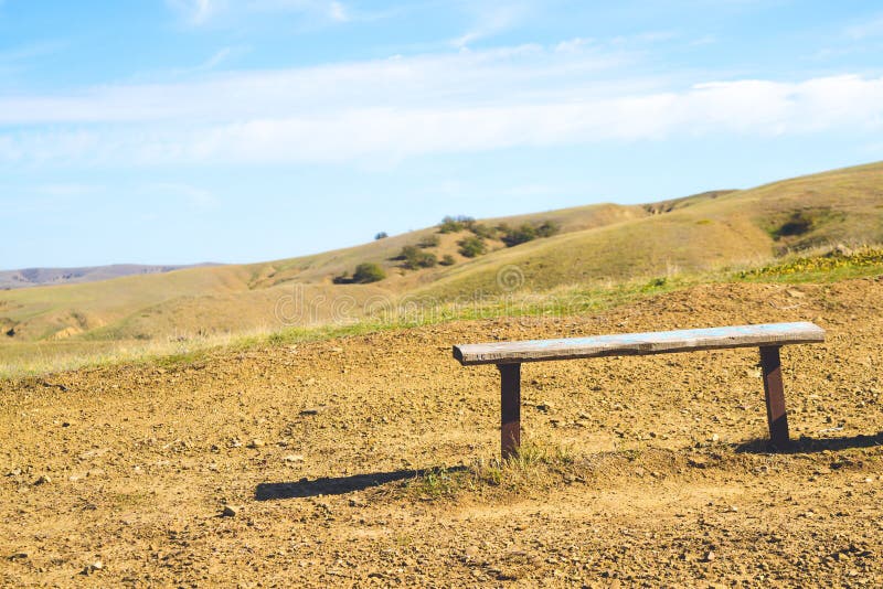 Bench on mountain stock photo. Image of panorama, peak - 19305828