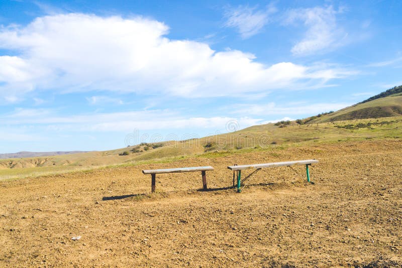 Mountain bench stock photo. Image of outdoor, grass, landscape - 40843936