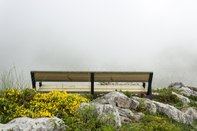 Mountain bench stock photo. Image of outdoor, grass, landscape - 40843936