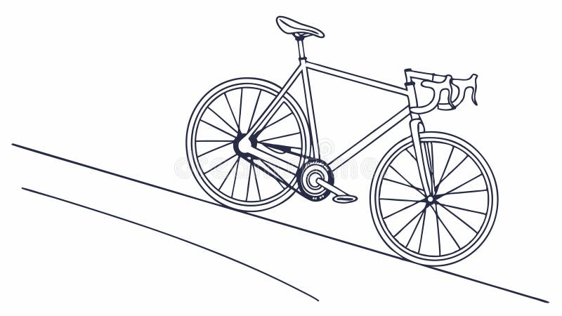 Mountain Bicycle Outline Illustration, Vector Design Generative AI ...