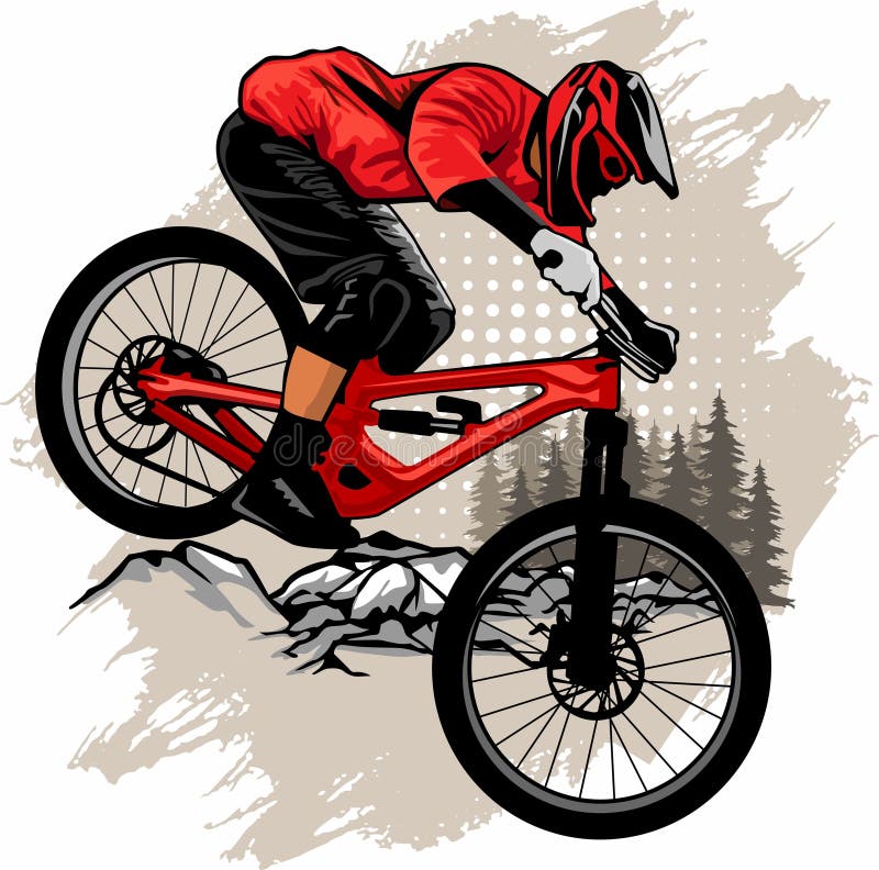 Mountain Bike Design Logo Symbol Vector Art Stock Vector - Illustration ...