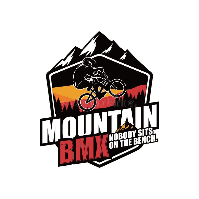 Mountain Bike Logo. Abstract Blue Illustration. Various Bicycle Labels ...